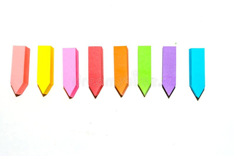 Set of Different Types of Colorful Sticky Note Isolated on White ...