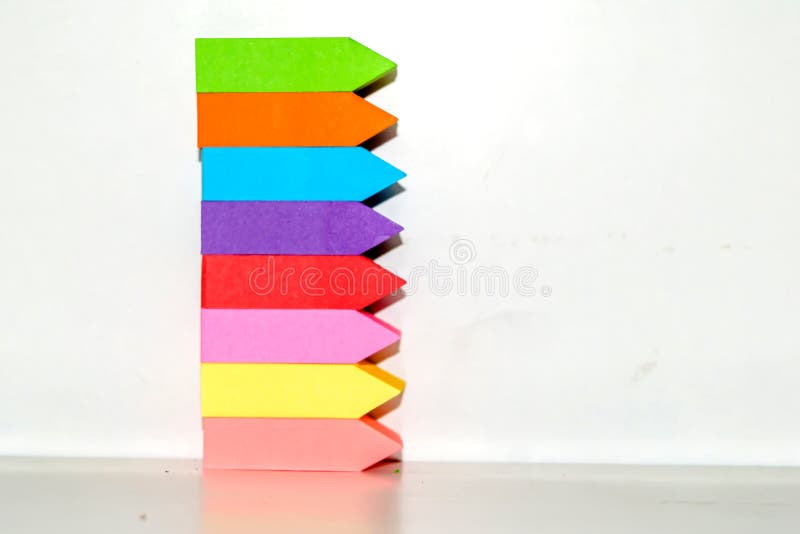 Set of Different Types of Colorful Sticky Note Isolated on White ...