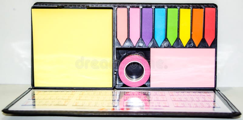 Set of Different Types of Colorful Sticky Note Isolated on White ...