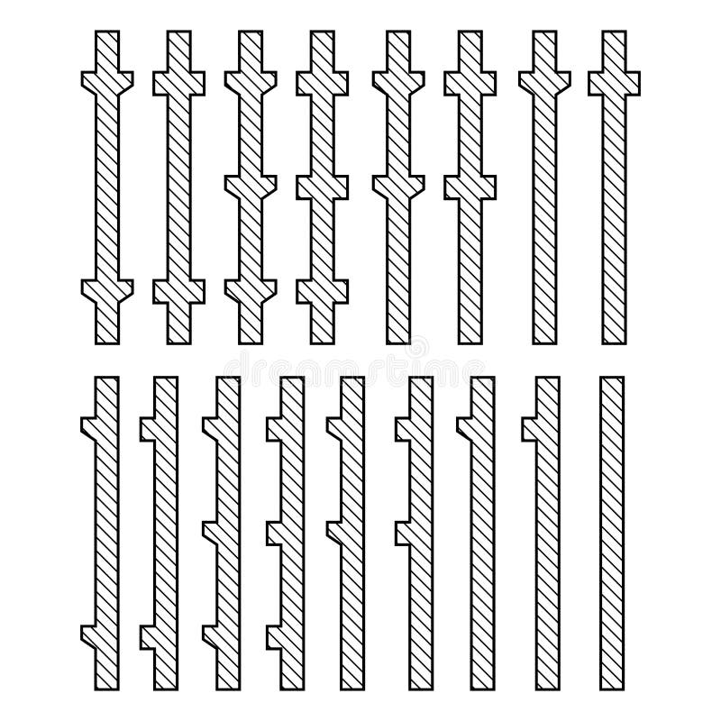 Set of Different Types of Pillar. Stock Vector - Illustration of ...