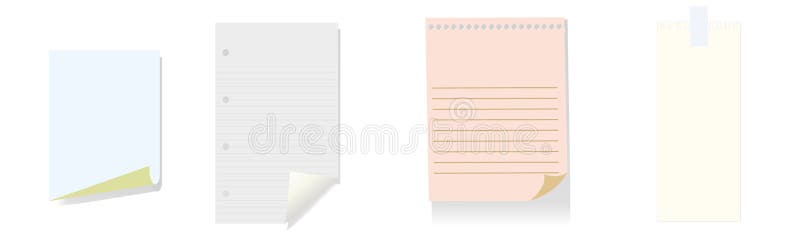 Set of Different Types Sticky Note Stock Illustration - Illustration of ...