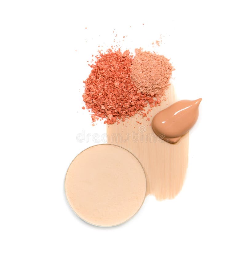 Set of Different Variants of Tonal Coverings for the Face on a White ...