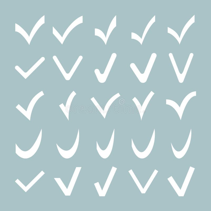 Set of Different Vector Check Marks Stock Vector - Illustration of form ...