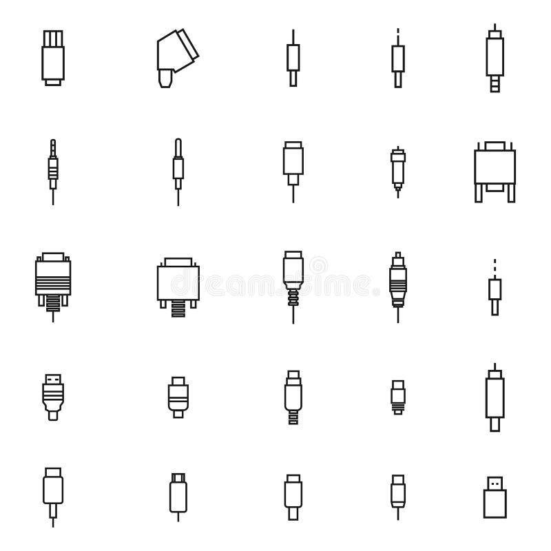 Audio Connectors Stock Illustrations – 434 Audio Connectors Stock ...