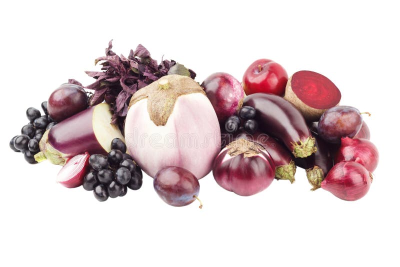 Set of Different Violet Raw Vegetables, Stock Photo - Image of healthy ...