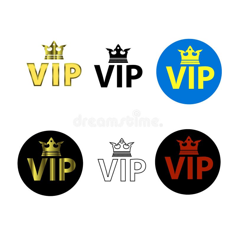 Set of Different VIP icons stock illustration. Illustration of graphic ...