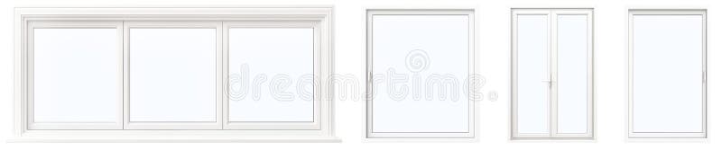 Set of Different Windows is Cut Out on a Transparent Background ...