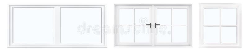 Set of Different Windows is Cut Out on a Transparent Background ...