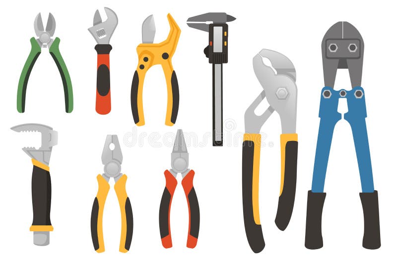 Wire Cutter Icon in Sketch Style. Stock Vector - Illustration of power ...