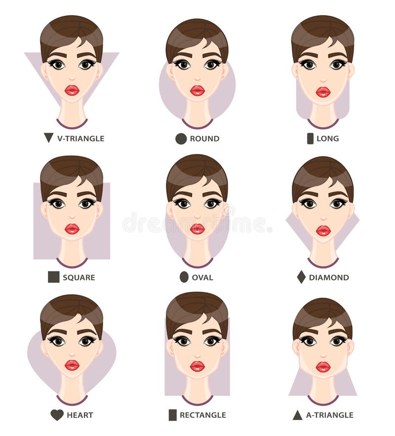 Nine Shapes Women Faces Stock Illustrations – 3 Nine Shapes Women Faces ...