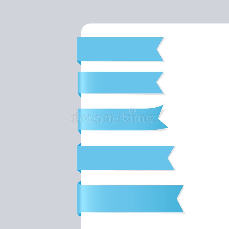 Set of Different Wrapping Blue Labels Stock Vector - Illustration of ...