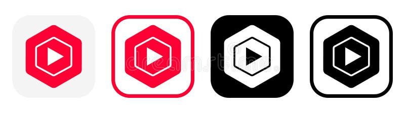 Set of Different YouTube Studio Mobile App Icons, Isolated on ...