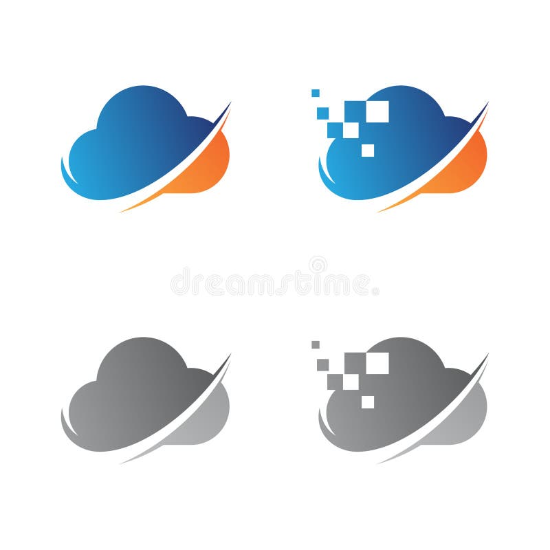 Cloud Tech Icon in Modern Style for Web, Graphic and Mobile Design ...