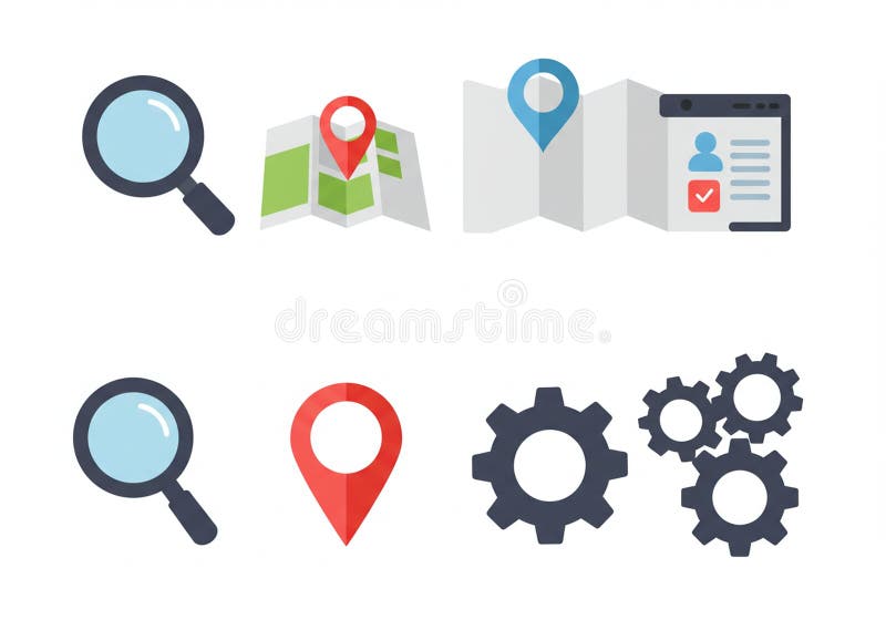 Map Location Flat Color Icons Stock Illustrations – 6,662 Map Location ...