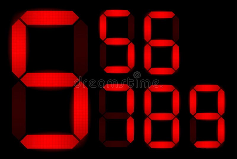 Digital LED Numbers stock vector. Illustration of digits - 26272794
