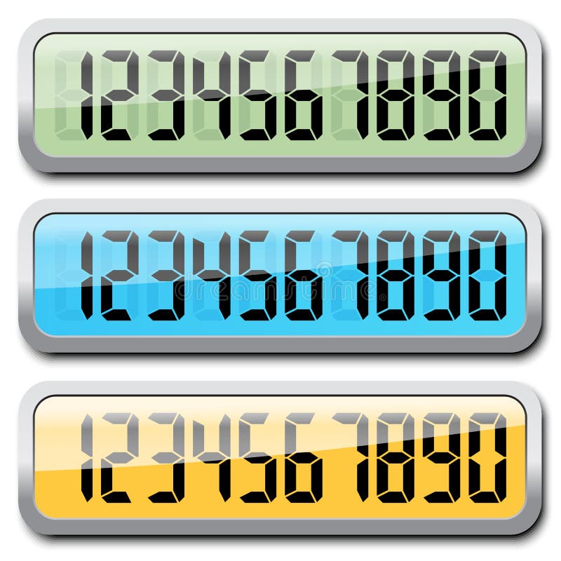 Yellow LED Digital Letters for Text, Display Font Stock Vector ...