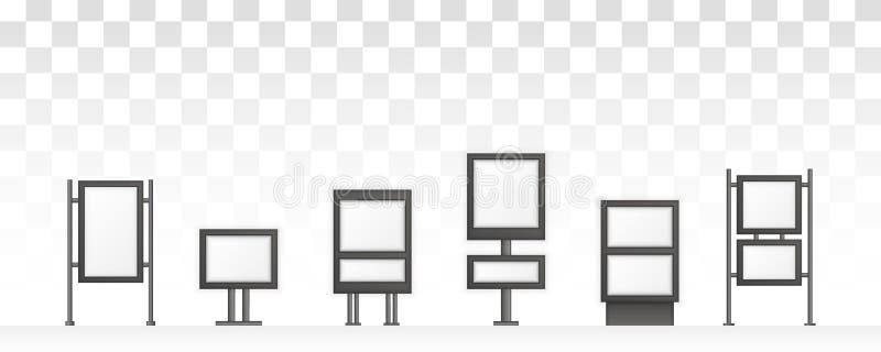 Set of Digital Signage for Advertising Signboard. Stock Illustration ...