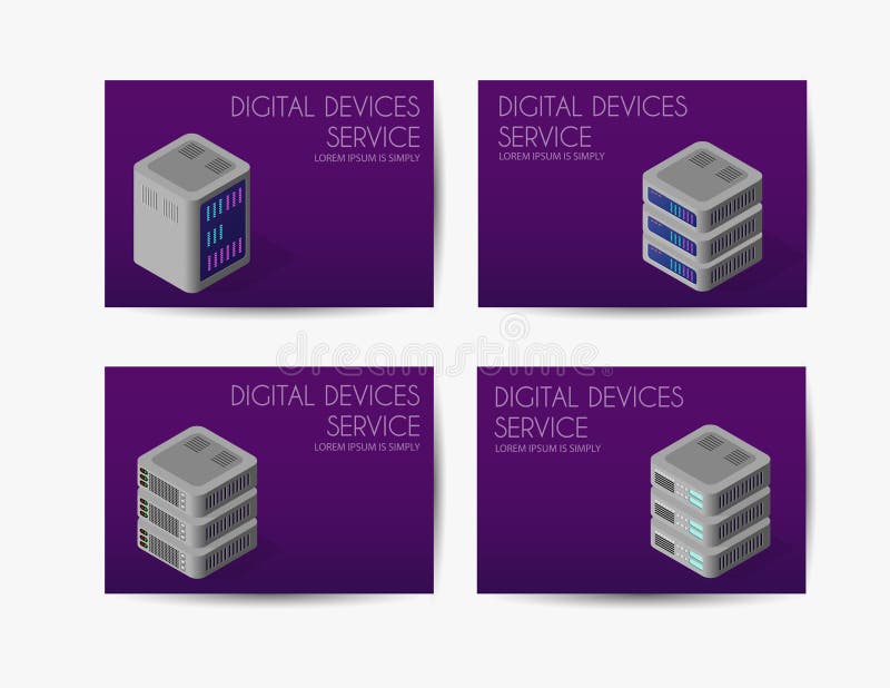 Set of digital template stock vector. Illustration of group - 133922760