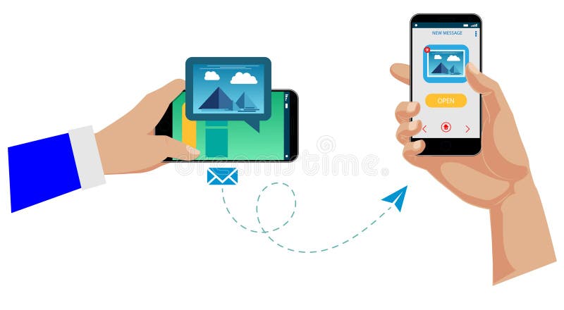 Set of Direct Message Process Concept. Eps Vector .. Stock Vector ...