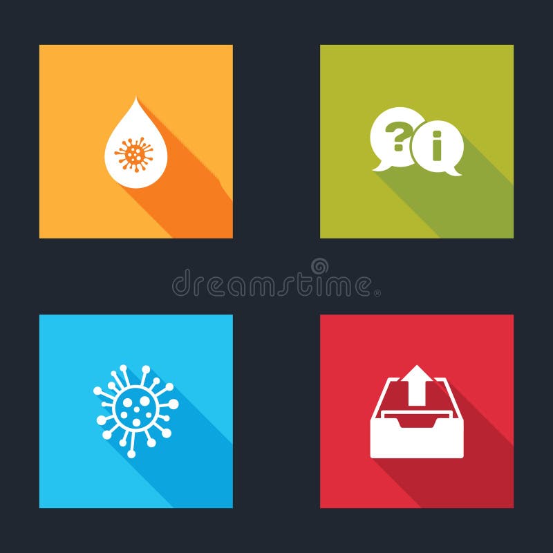 Set Dirty Water Drop, Question and Exclamation, Bacteria and Upload ...