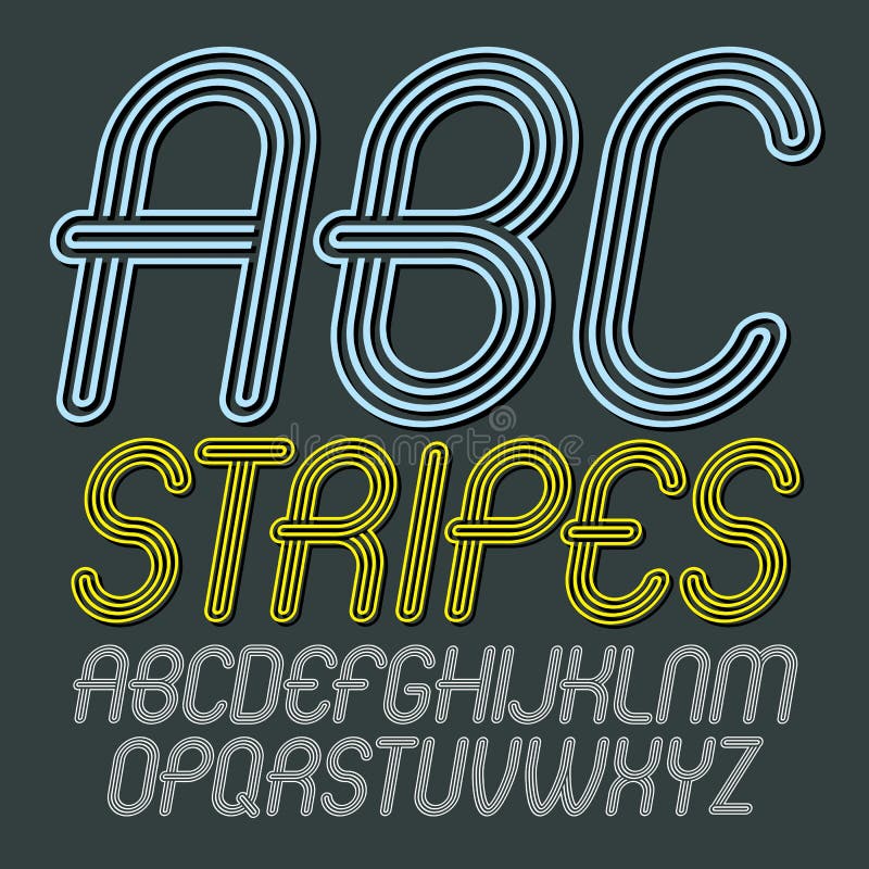 Set of Disco Vector Upper Case Alphabet Letters Isolated. Trendy Stock ...