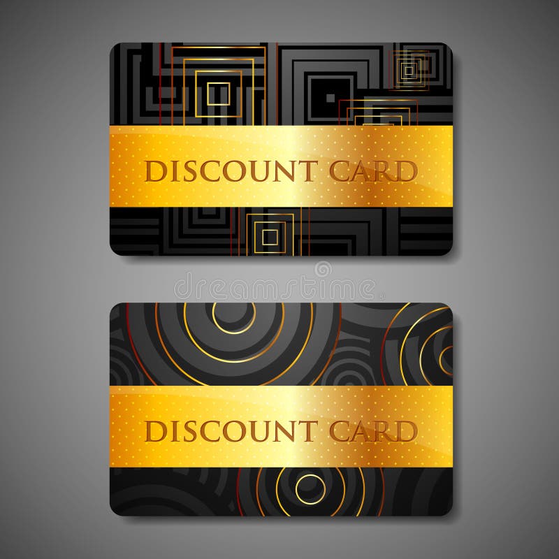Set of discount cards stock illustration. Illustration of discount ...
