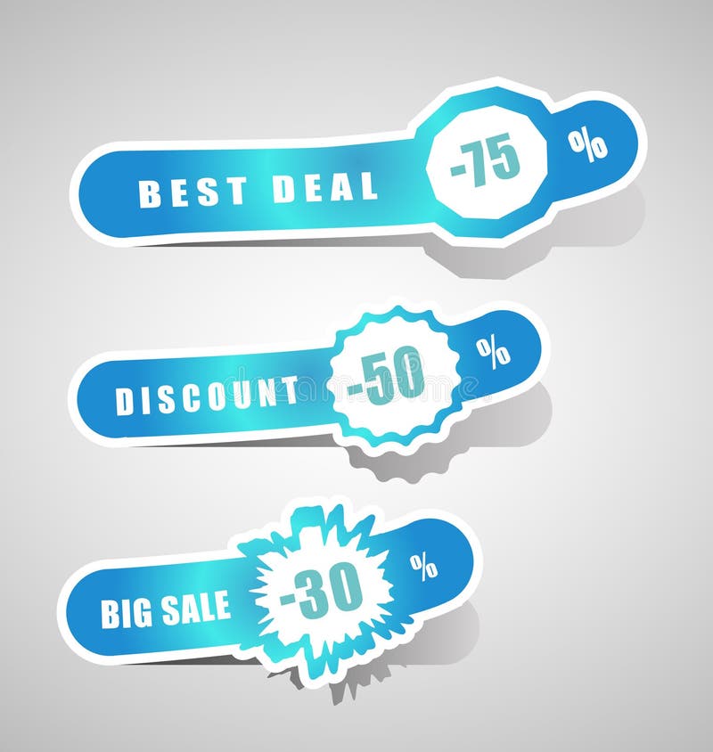 Set of discount elements stock vector. Illustration of ideas - 42360053