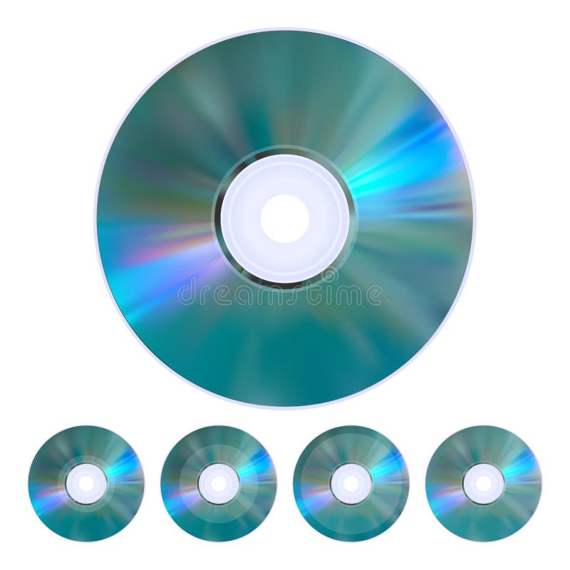 Set of disks stock vector. Illustration of copy, colored - 40254252