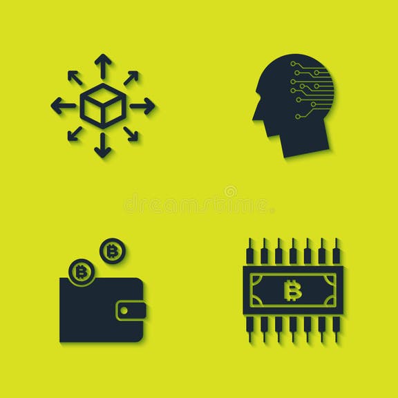 Set Distribution, Cryptocurrency Bitcoin with Circuit, Wallet and Brain ...