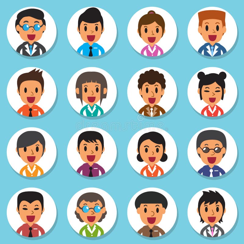 Set of Diverse Business People Round Avatars Stock Vector ...
