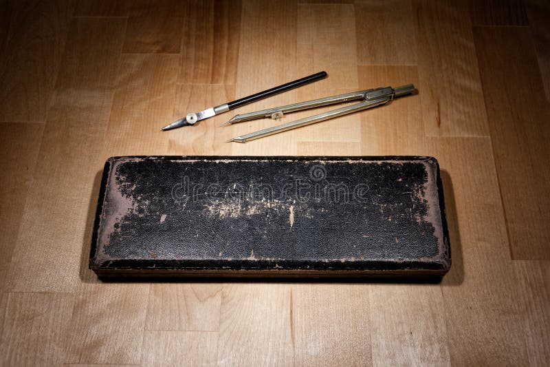 Set of Divider, Compass Inside a Box Stock Photo - Image of mechanic ...
