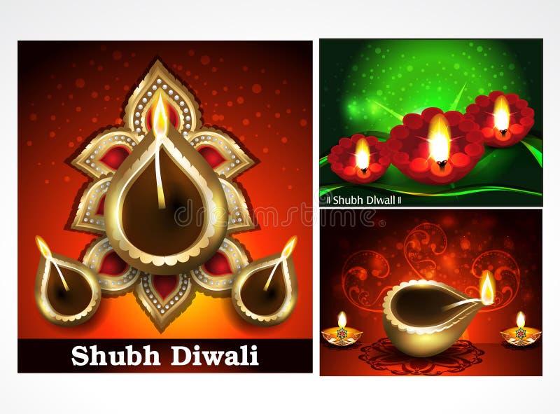 Set of diwali deepak stock vector. Illustration of decoration - 45304926