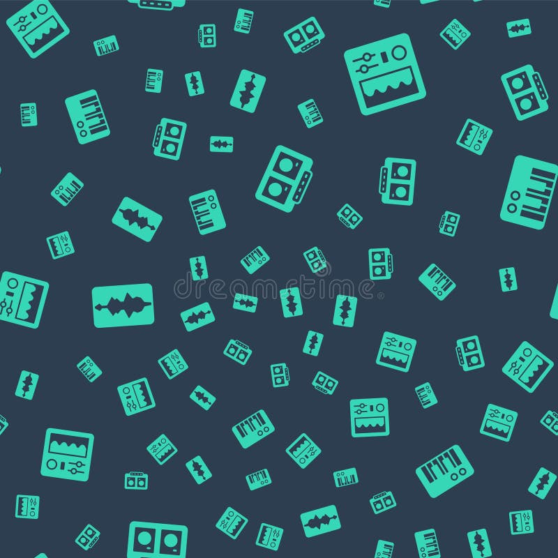 Set DJ Remote and Mixing Music, Drum Machine, Music Wave Equalizer and ...