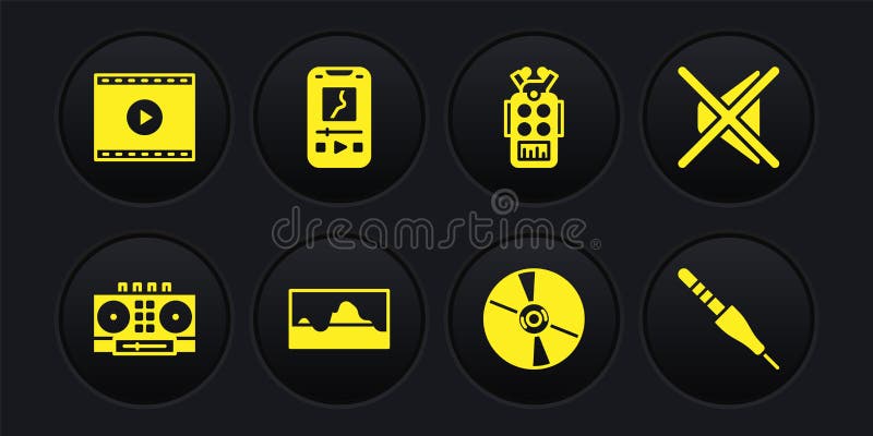 Set DJ Remote and Mixing Music, Speaker Mute, Music Wave Equalizer, CD ...