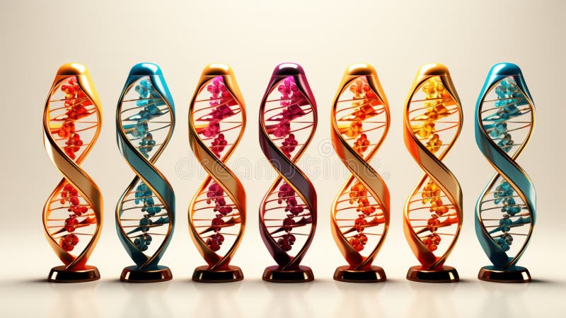 Set of DNA Genome Structure Isolated on White Background Stock ...