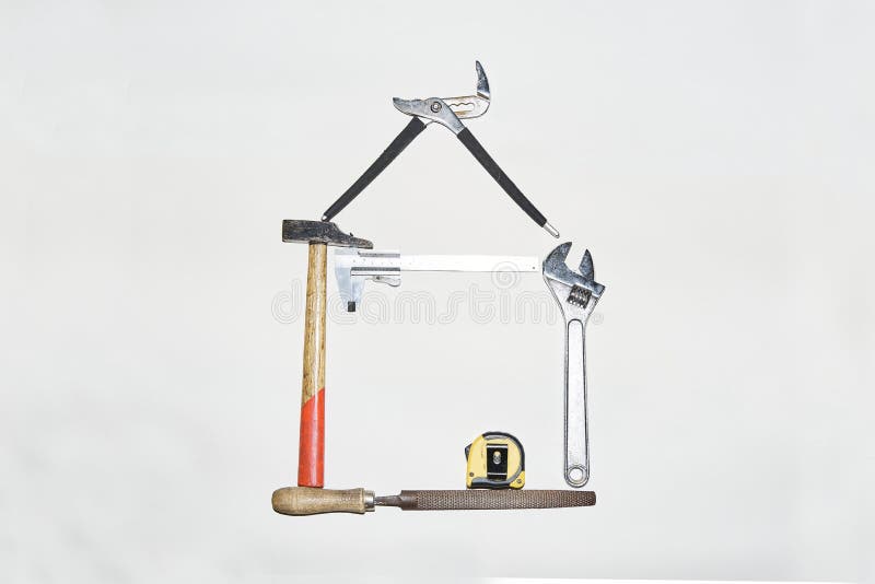 Tools in Shape of C for Contractor or Construction Stock Image - Image ...