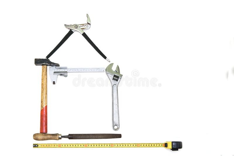 Tools in Shape of C for Contractor or Construction Stock Image - Image ...
