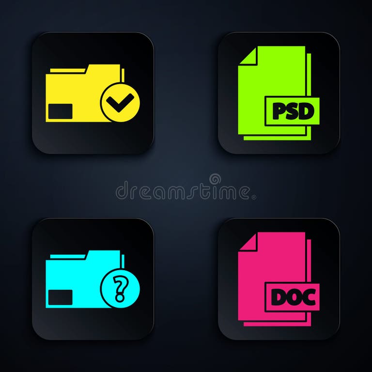 Set Doc File Document Document Folder And Check Mark Unknown Document