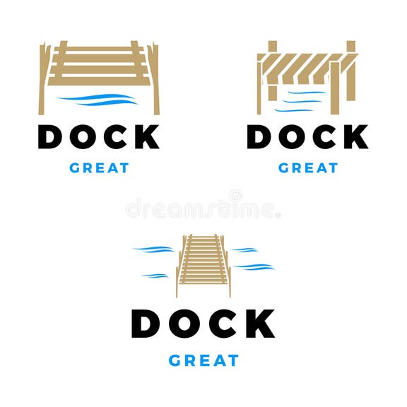 Set of Dock Icon Logo Design Template Stock Vector - Illustration of ...