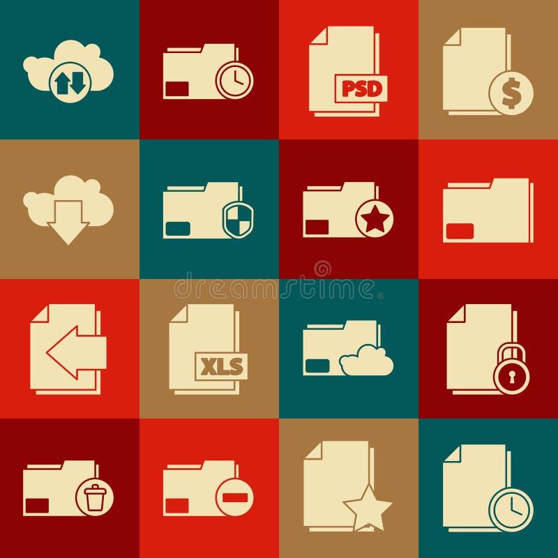 Set Document with Clock, and, Folder, PSD File Document, Protection ... Set Document with Clock, and, Folder, PSD File Document, Protection ...
