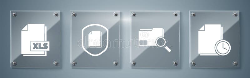 Set Document with Clock, Search Concept with Folder, Document ... Set Document with Clock, Search Concept with Folder, Document ...