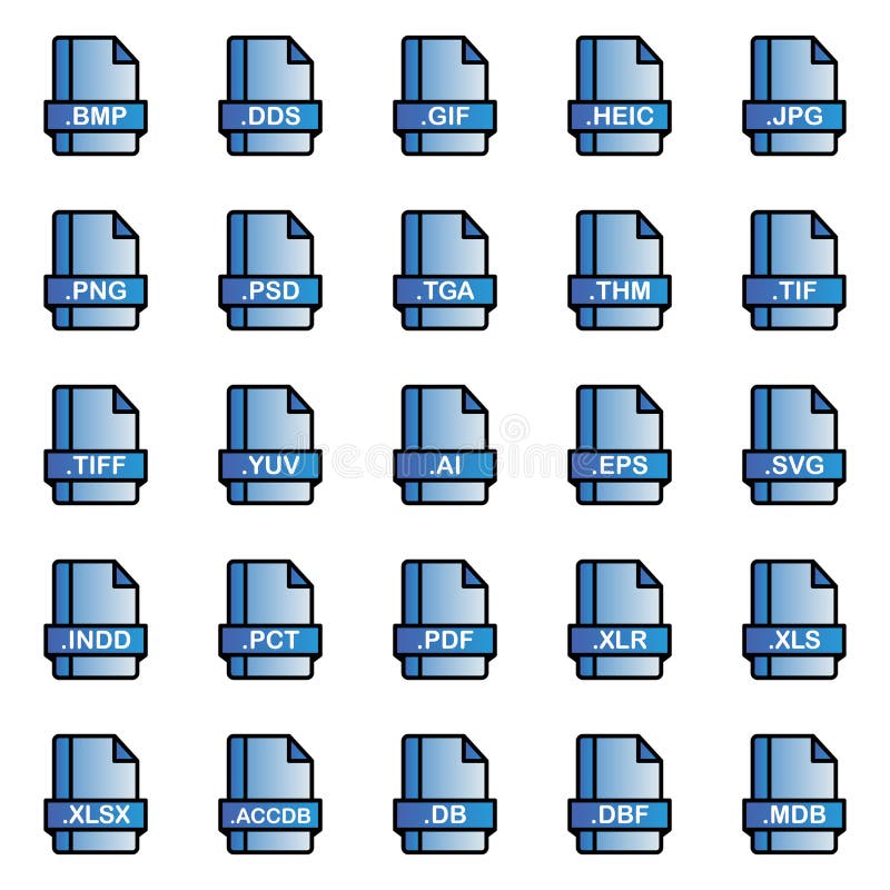 File labels icon set stock vector. Illustration of pictogram - 21707936