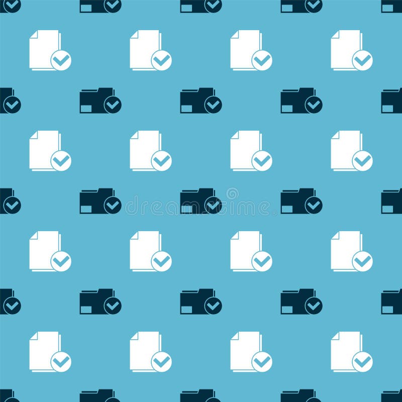 Folder with check mark stock illustration. Illustration of archive ...