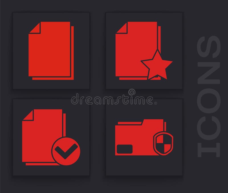 Set Document Folder Protection, Document, Document with Star and ... Set Document Folder Protection, Document, Document with Star and ...