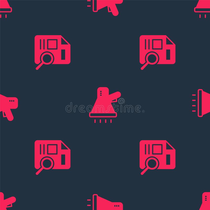 Set Document with Graph Chart and Megaphone on Seamless Pattern. Vector ... Set Document with Graph Chart and Megaphone on Seamless Pattern. Vector ...