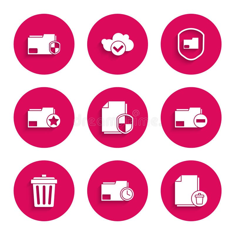 Set Document Protection Concept, Folder with Clock, Delete File ... Set Document Protection Concept, Folder with Clock, Delete File ...