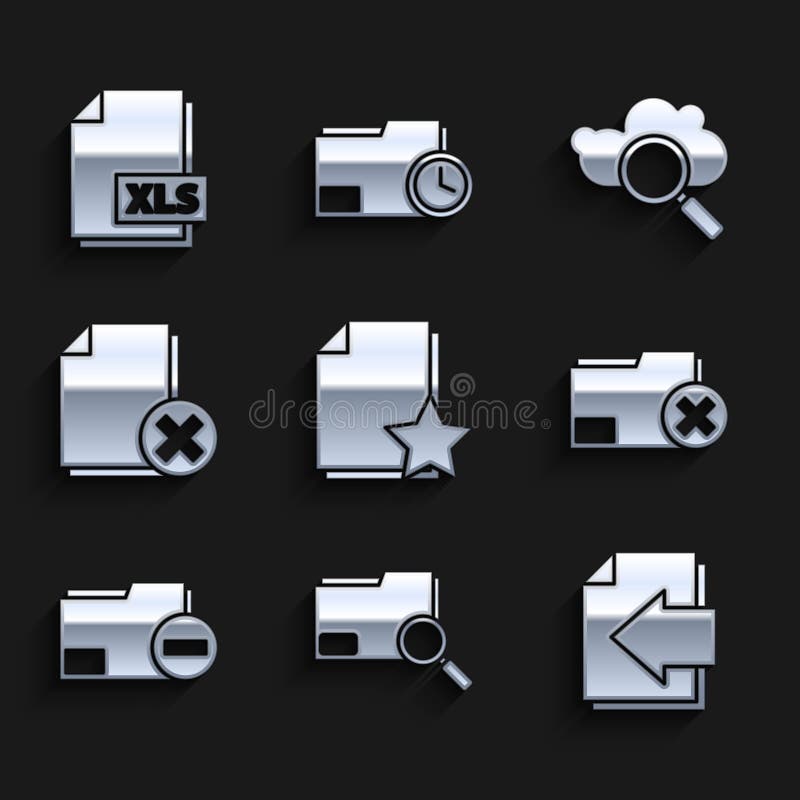Set Document with Star, Search Concept Folder, Next Page Arrow, Delete ... Set Document with Star, Search Concept Folder, Next Page Arrow, Delete ...