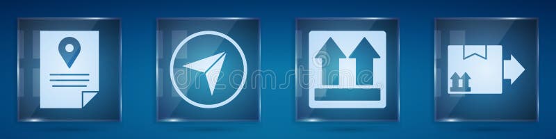 Set Document Tracking Marker System, Infographic of City Map Navigation ...