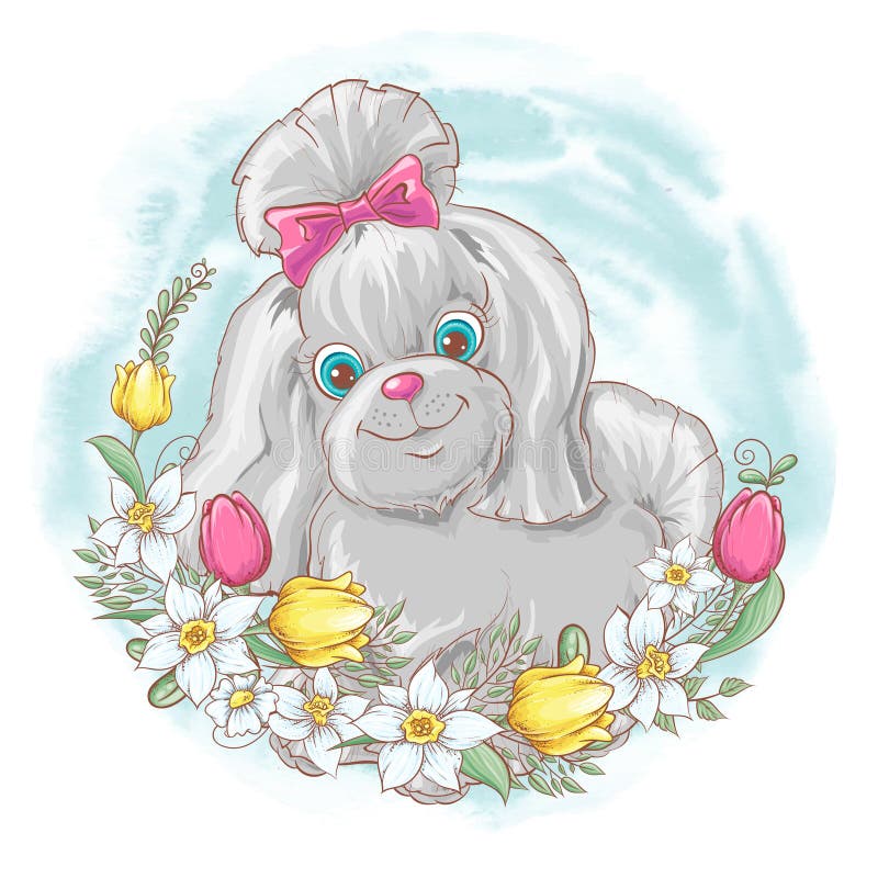 Set of Dog Flowers. Hand Drawing Vector Illustration Stock Vector ...