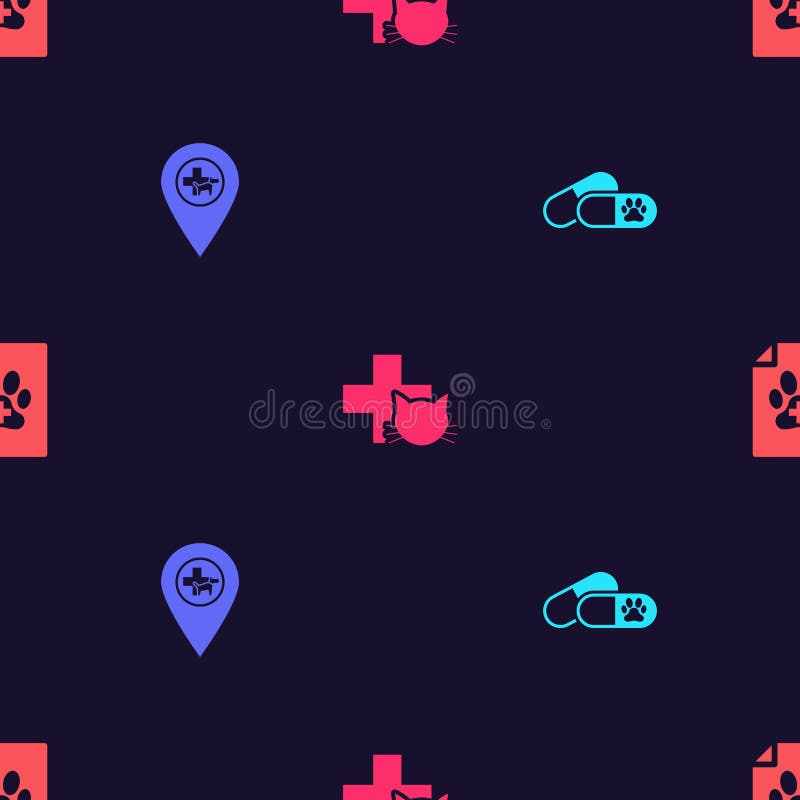 Set Dog and Pills, Location Veterinary, Veterinary Clinic and Medical ...